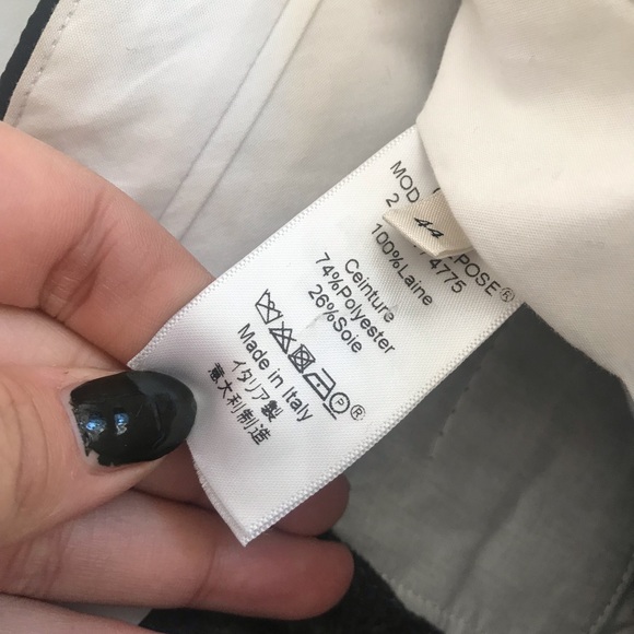 Celine | Pants & Jumpsuits | Celine Gray Wool Cropped Pants | Poshmark